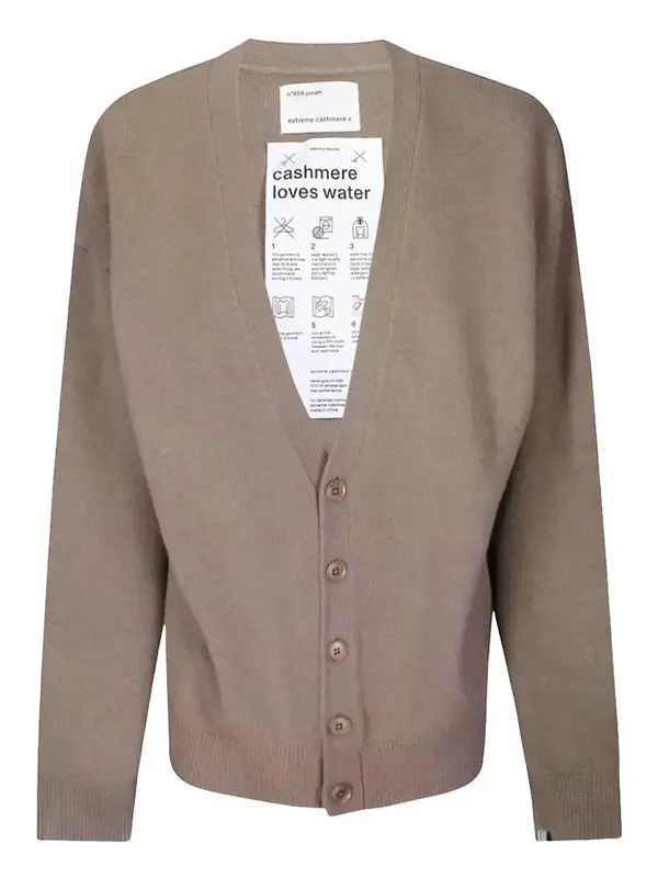 Extreme Cashmere Button-up Cardigan - Neutrals