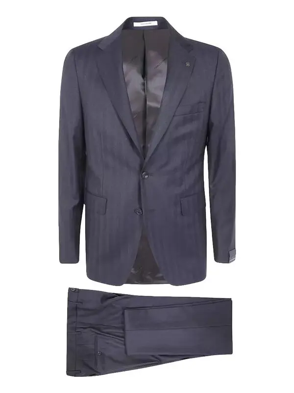 Tagliatore Bruce Single-breasted Suit Jacket - Blue