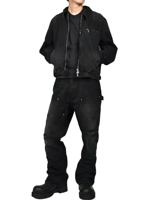 FILTH Distressed Denim Jacket - Black