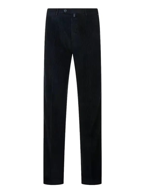 Kiton Corduroy Straight-leg Trousers - Blue