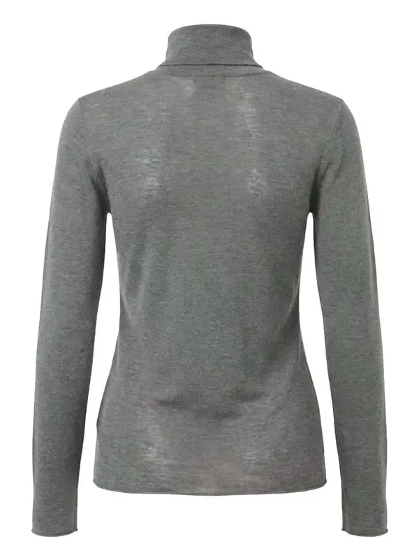 PUROTATTO Roll-neck Long-sleeve Sweater - Grey