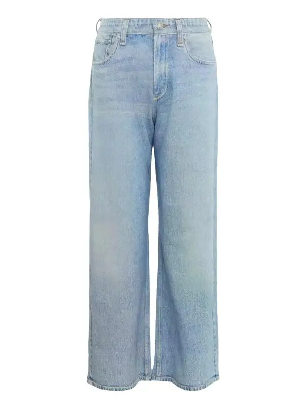 Rag & Bone Miramar Terry Wide Leg Jeans - Blue