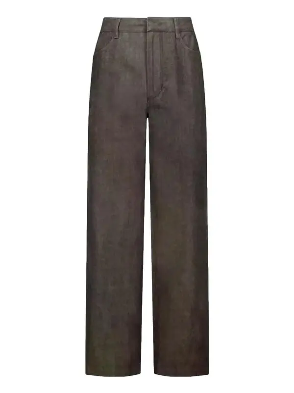 AMOMENTO Straight Leg Trousers - Brown