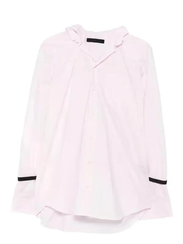 ALAINPAUL Logo-strap Poplin Shirt - Pink