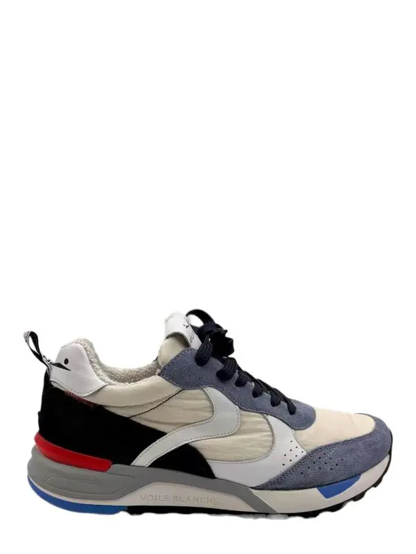 VOILE BLANCHE Panelled Suede Sneakers - Neutrals
