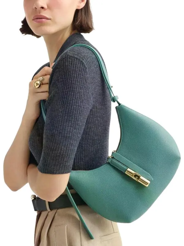 Furla Goccia Grained Leather Shoulder Bag - Green