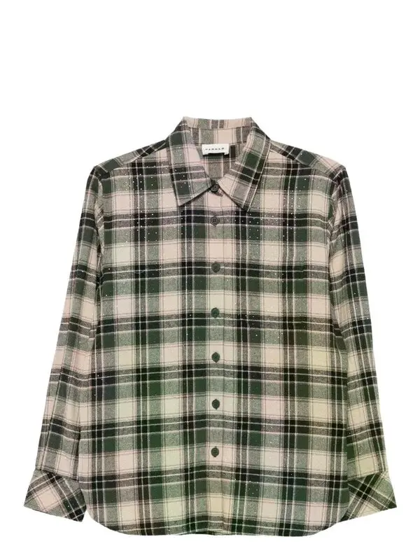 P.a.r.o.s.h Embellished Check Shirt - Neutrals