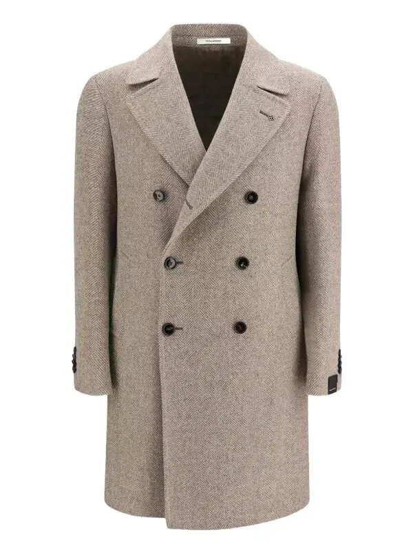 Tagliatore Double-breasted Herringbone Coat - Neutrals