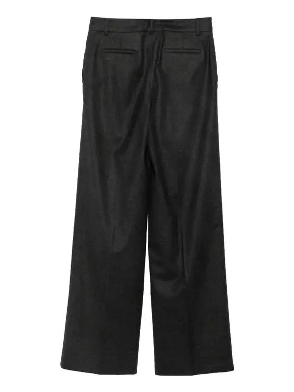 P.a.r.o.s.h Pressed Crease Wide Leg Trousers - Grey