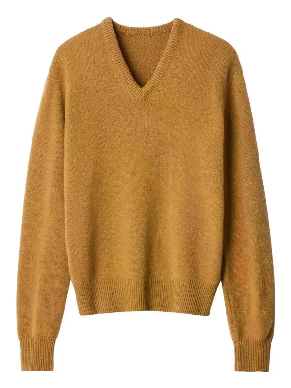 LEMAIRE V-neck Cashmere Sweater - Neutrals