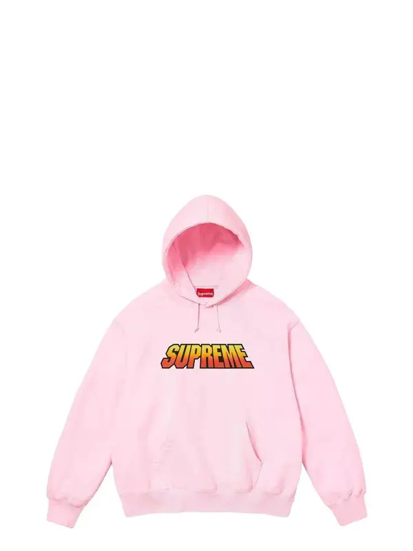 Supreme Gradient Logo Print Hoodie - Pink