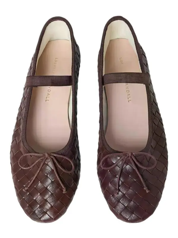 LOEFFLER RANDALL Leonie Woven Ballet Flats - Brown
