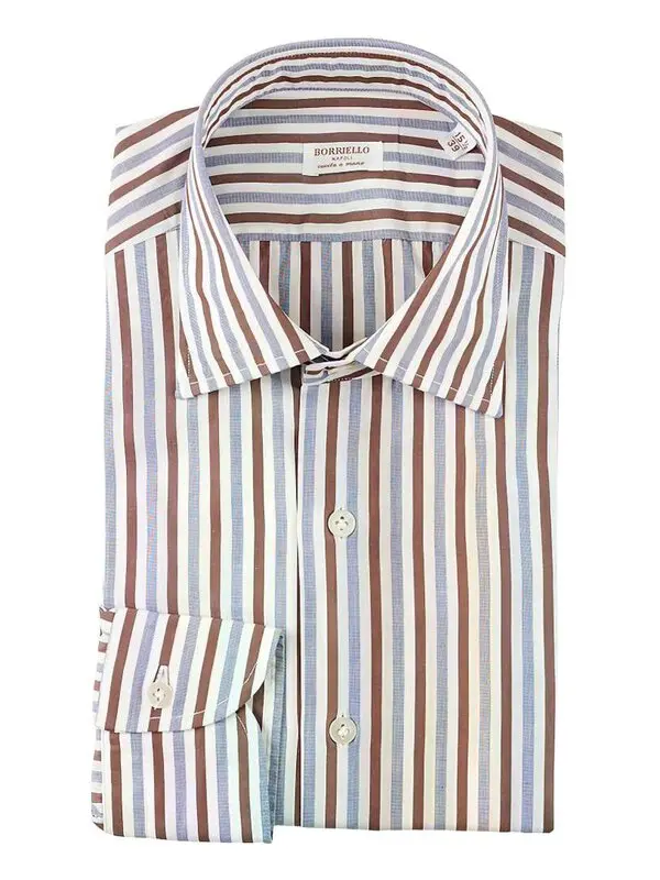 BORRIELLO NAPOLI Striped Shirt - White