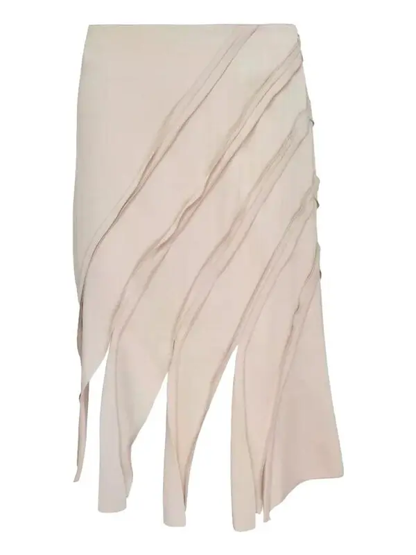 CLUB21 Daisy Diagonal-stripe Skirt - Neutrals