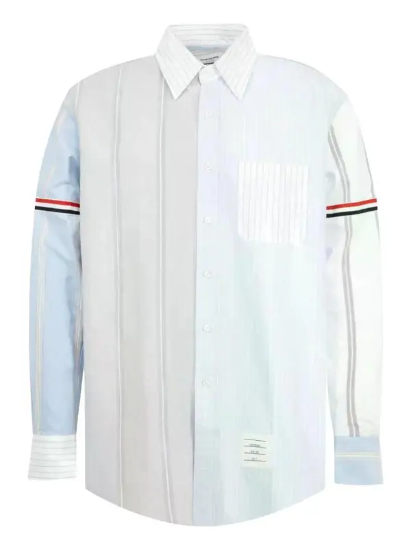 Thom Browne Funmix Cotton Oxford Shirt - Blue