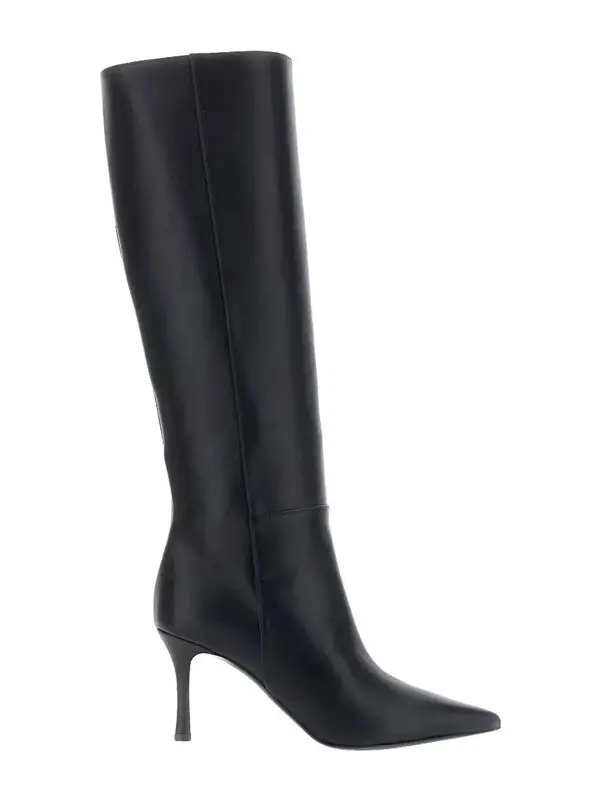POLLINI Aria Pointed-toe Knee-length Stiletto Boots - Black