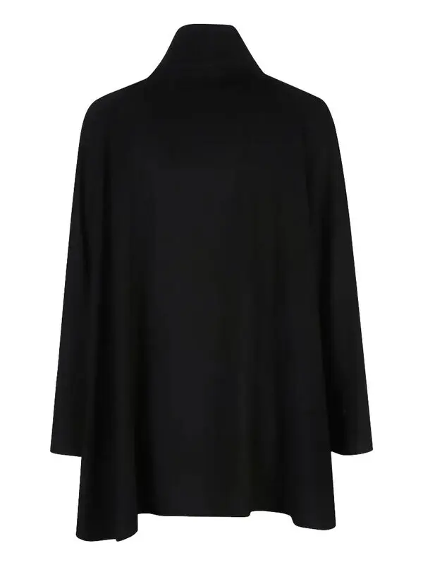 Tagliatore Leila High-neck Cape Jacket - Black