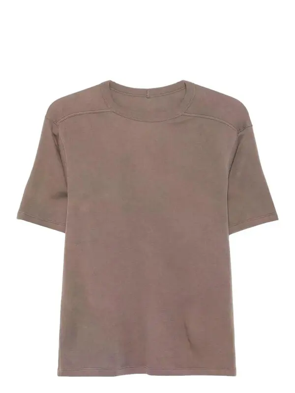 Rick Owens Ribbed Crew Neck Short Sleeve T-shirt - Grey