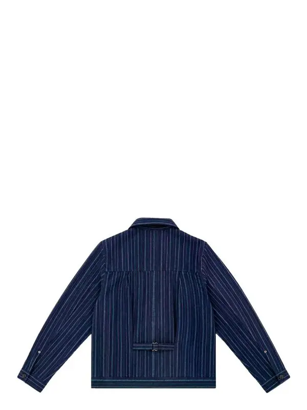 FORTELA Striped Cotton Jacket - Blue