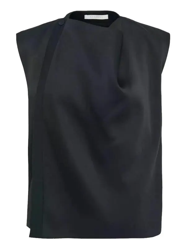 CLUB21 Noelle Draped Blouse - Black