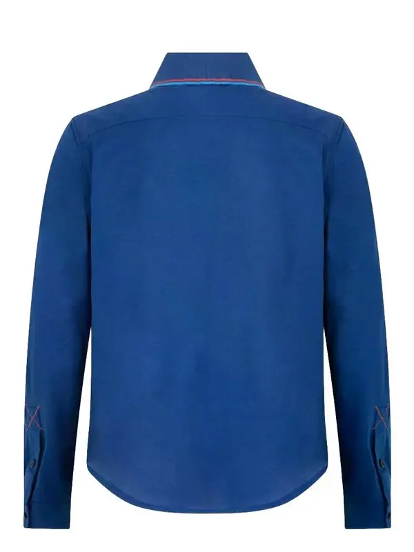 Paul & Shark Logo-embroidered Long-sleeve Polo Shirt - Blue