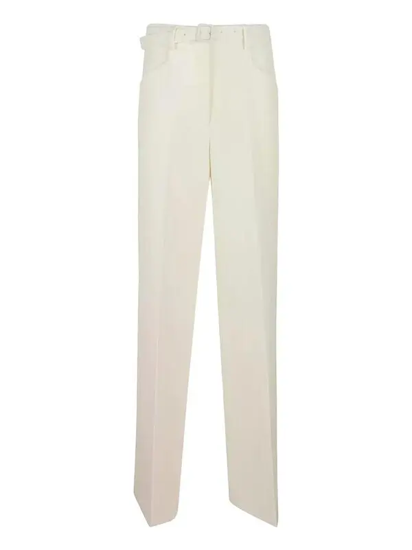 Gabriela Hearst Belted Pressed-crease Trousers - Neutrals