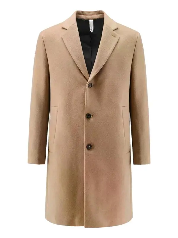 HEVO Single-breasted Notched-lapel Coat - Neutrals