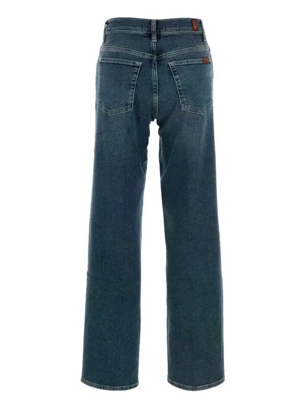 7 For All Mankind Stovepipe Stretch Jeans - Blue