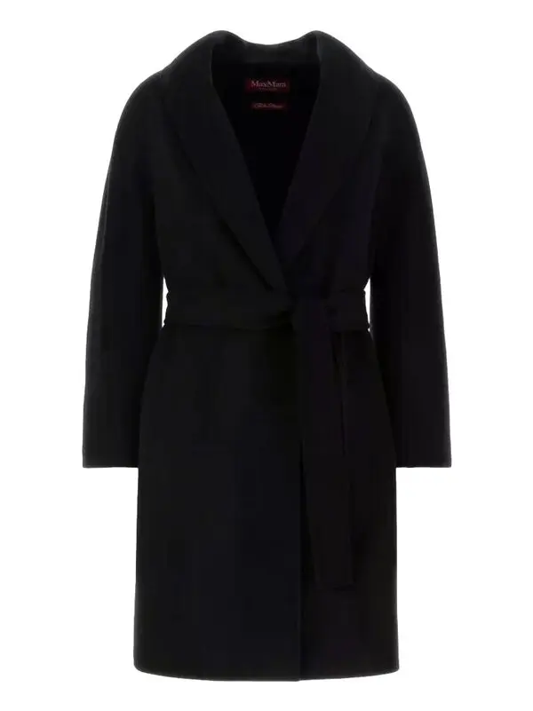 Max Mara Estremo Belted Shawl-collar Coat - Black