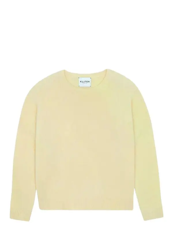 KUJTEN Amelie Crew-neck Drop-shoulder Sweater - Yellow