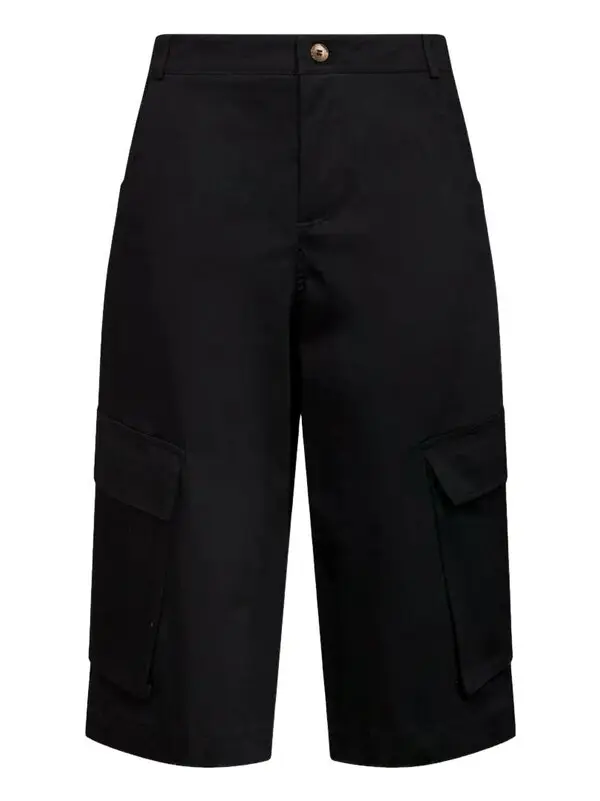 BLANCA VITA Straight-leg Cargo Shorts - Black
