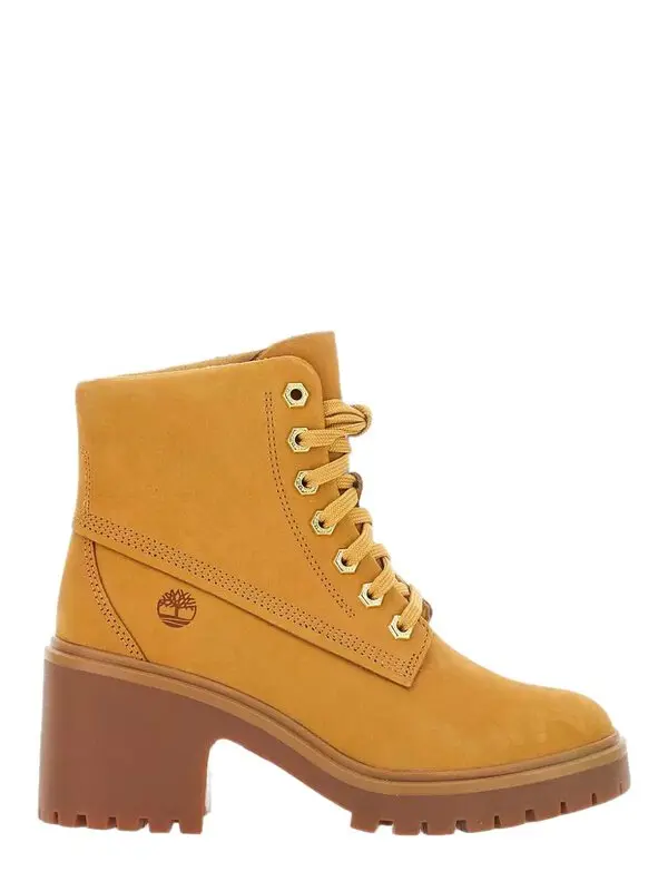 Timberland Lace-up Logo-debossed Block Heel Ankle Boots - Neutrals