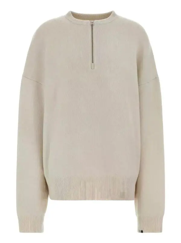 Extreme Cashmere Quarter-zip Oversized Knitwear - Neutrals