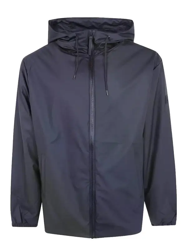 Rains Hooded Zip-up Jacket - Blue