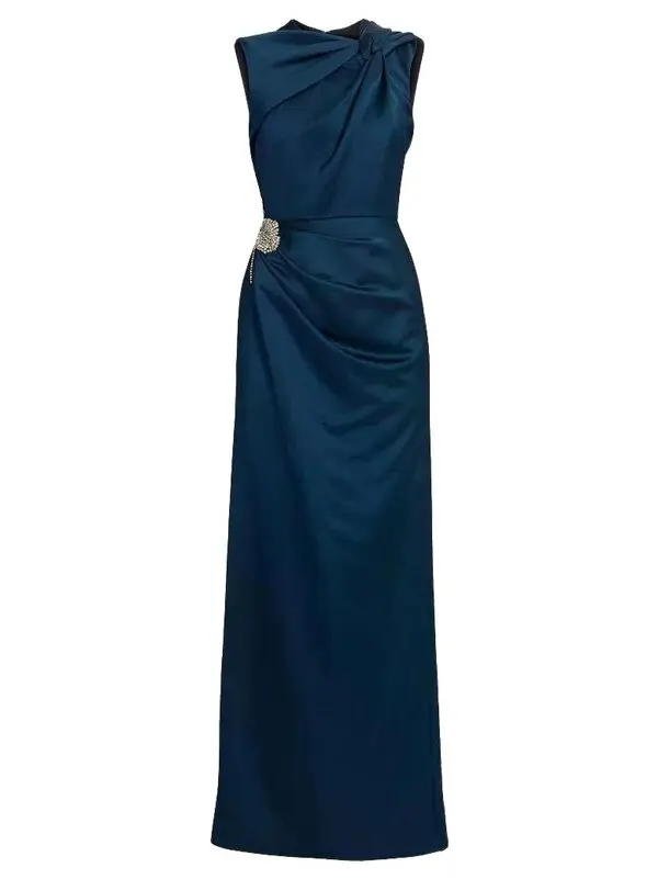 Erdem Crystal-embellished Sleeveless Gown - Blue