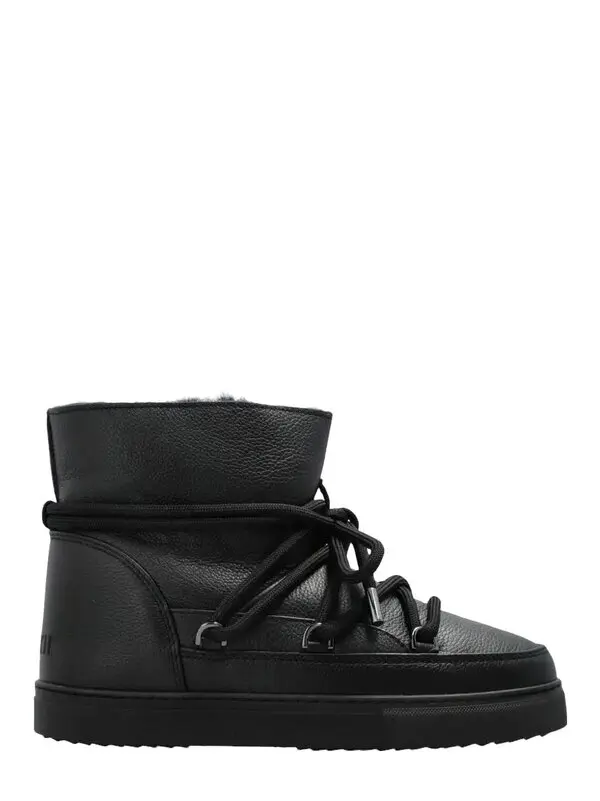 Inuikii Lace-up Leather Snow Boots - Black