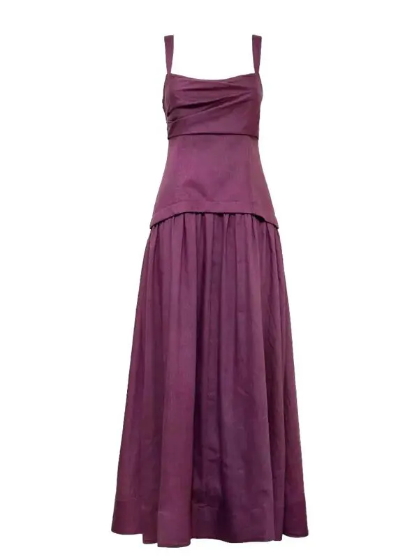 Acler Reeve Pleated Maxi Dress - Purple