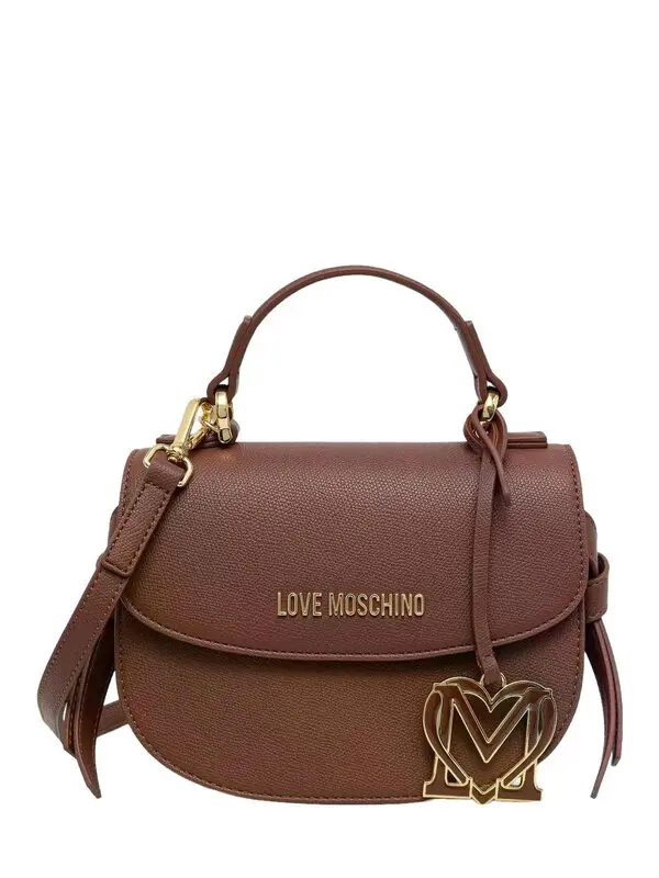 Moschino Logo-plaque Heart-charm Tote Bag - Brown