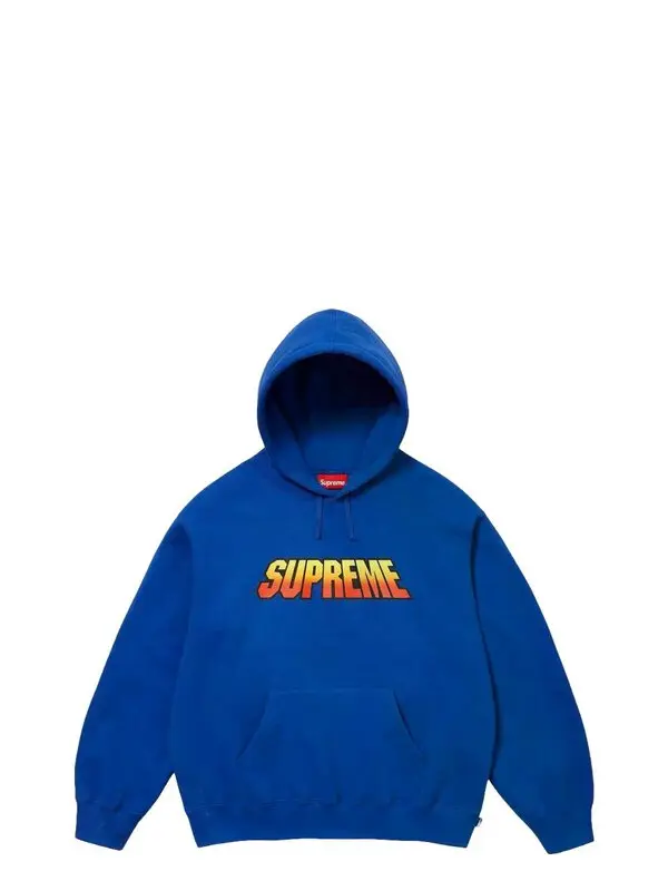 Supreme Gradient Logo-print Hoodie - Blue