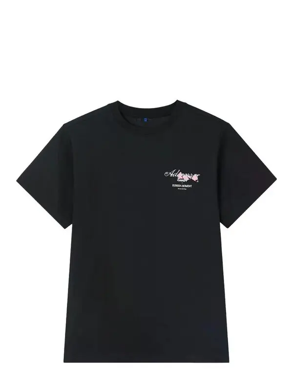 ADER ERROR Logo-print Pleated T-shirt - Black