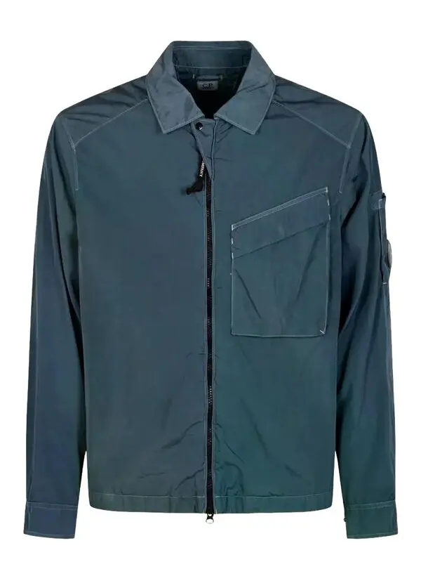 C.P. COMPANY Lens-detail Chest-pocket Shirt Jacket - Blue