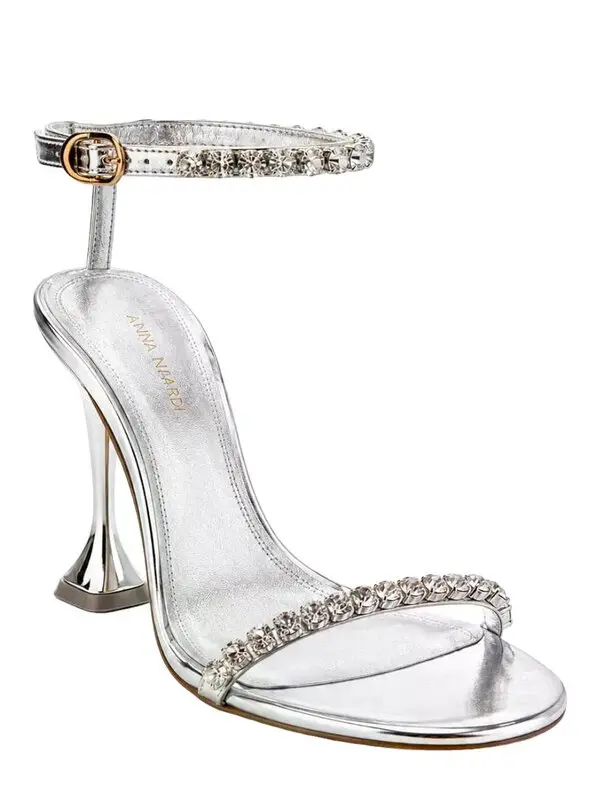 Amina Muaddi Gigi Crystal-embellished Sandals - Silver