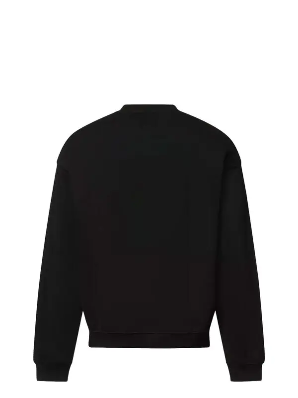 Lacoste Heavy Fleece Sweatshirt With Embroidered Crocodile - Black