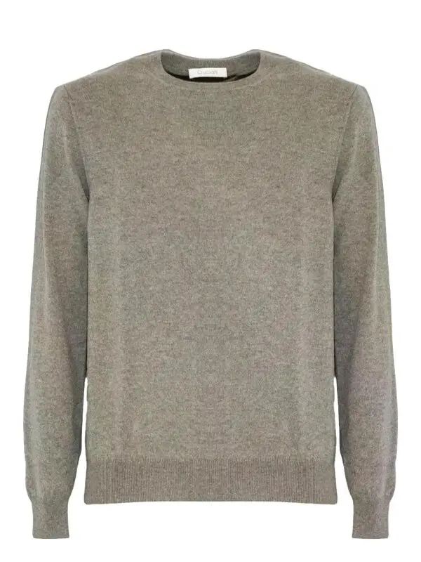 CRUCIANI Crew Neck Long Sleeve Cashmere Sweater - Neutrals