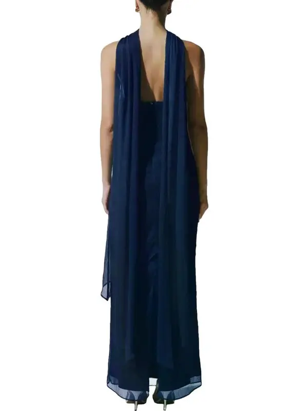 BAOBAB El Strapless Layered Chiffon Maxi Dress - Blue