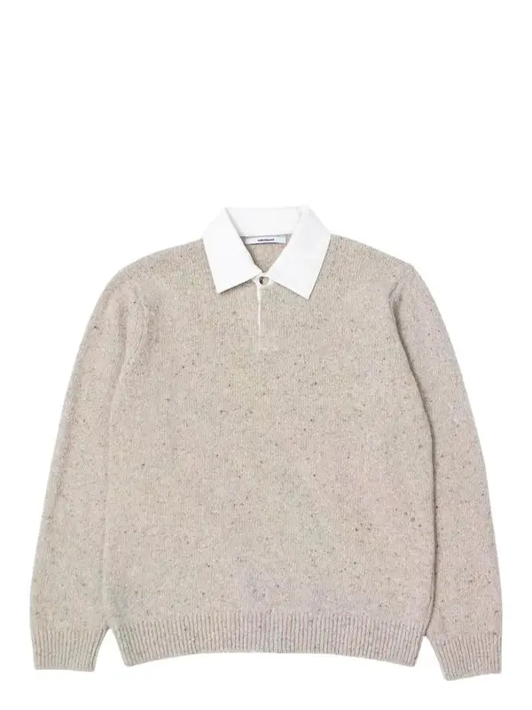 DEAN EDMONDS Flecked-knit Polo Shirt - Neutrals