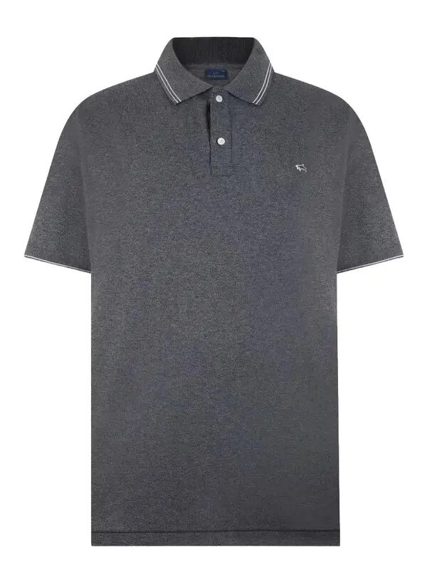 Paul & Shark Logo-patch Short-sleeve Polo Shirt - Grey