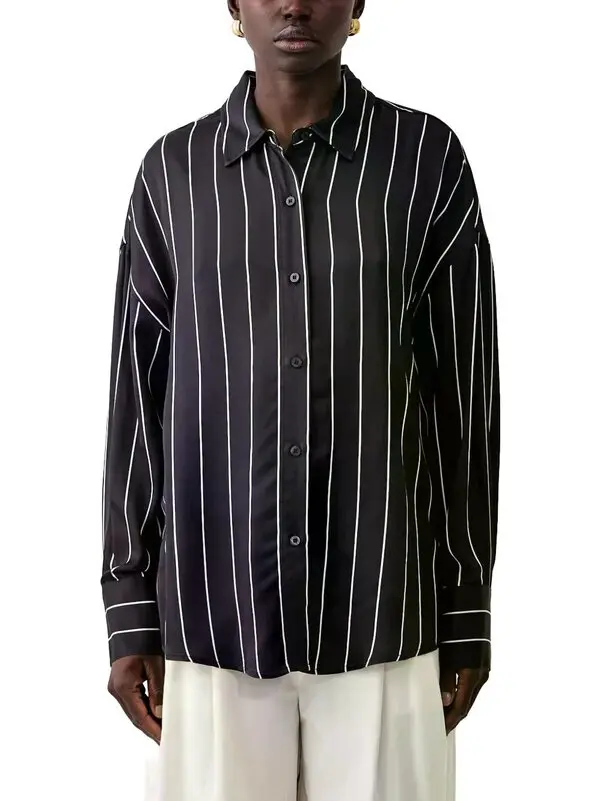 Guess Vertical Stripe Shirt - Black
