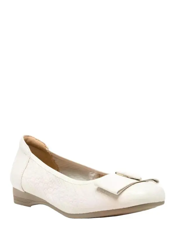 LINDA BAUMANN Woven Effect Bow Ballet Flats - Neutrals