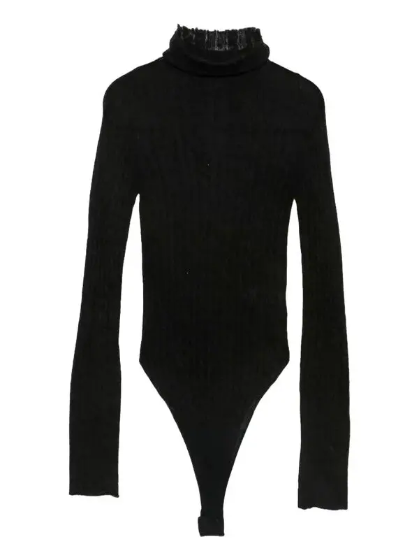 HAIKURE Margie Cable-knit Bodysuit - Black